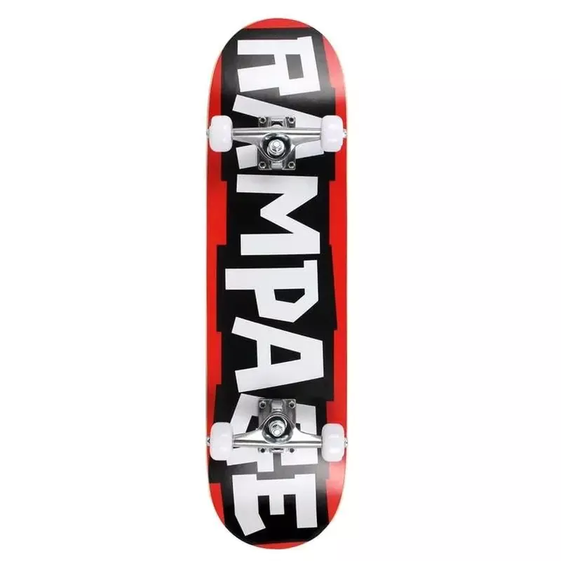 Rampage Block Logo Complete Skateboard Red 7.75 IN — get for an ...